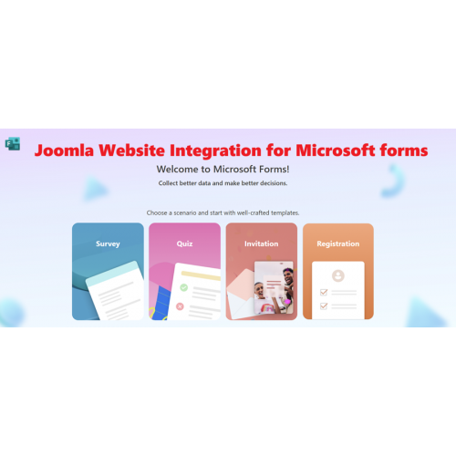 The Microsoft Forms Integration Module for Joomla allows users to embed Microsoft Forms directly ...